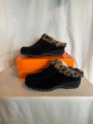 New Sporto Fur-lined Women's Clog, Black/cheetah, Size 8W | eBay