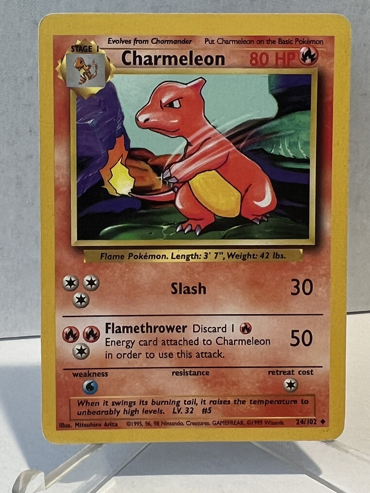 Pokémon TCG Charmeleon Base Set 24/102 Regular Unlimited Uncommon | eBay