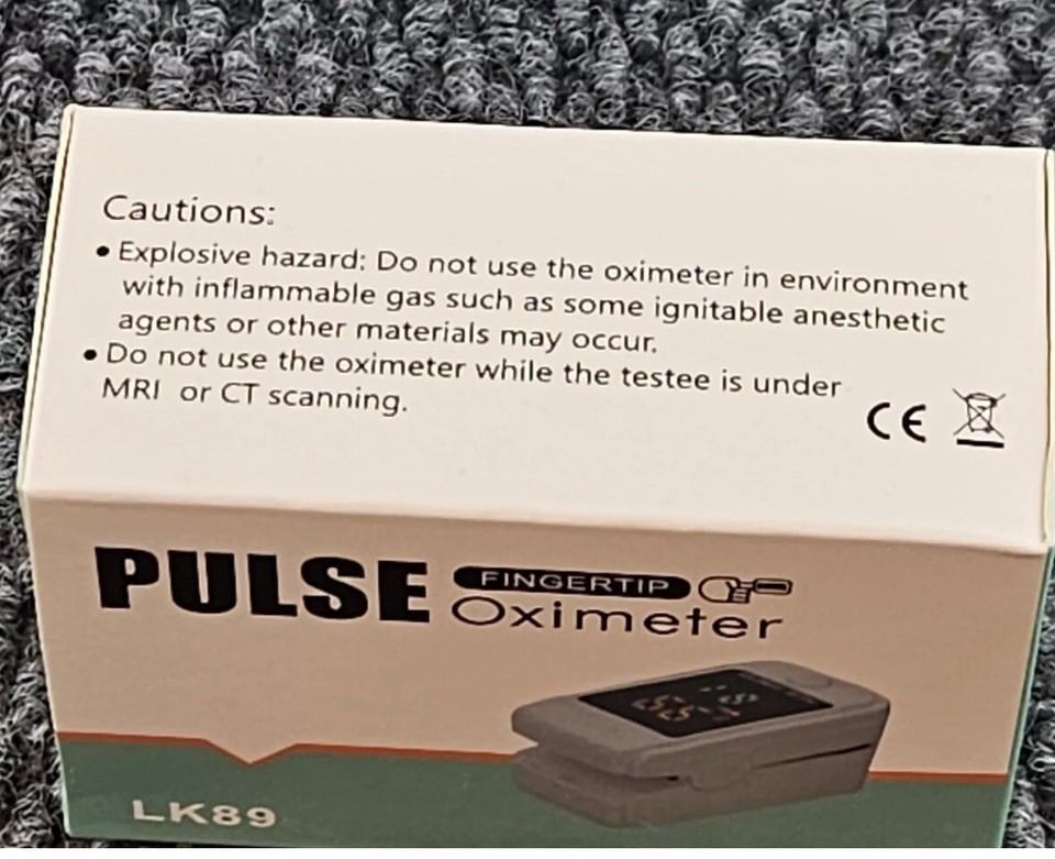 Pulse Oximeter LK89 Finger Oximetry Saturation Heart Rate Pressure ...