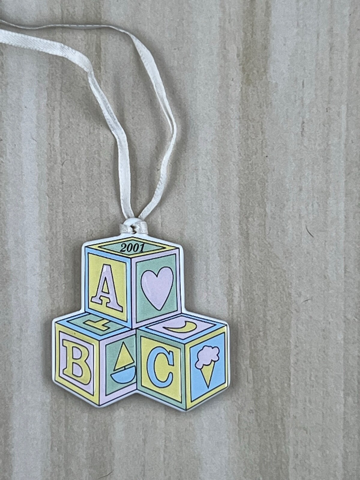Longaberger 2001 Baby ABC Building Blocks Basket Tie-On Charm without ...
