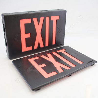 Exit Signs - Red Letters