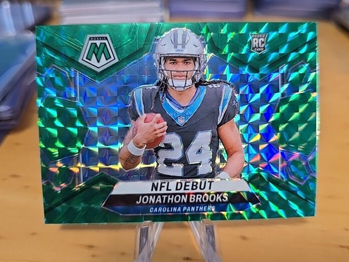2024 Mosaic Jonathan Brooks Green NFL Debut Rookie Card Carolina ...