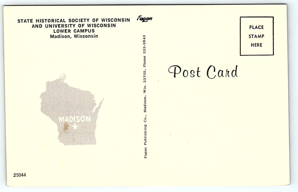 1950s MADISON WI STATE HISTORICAL SOCIETY OF WISCONSIN UNIVERSITY ...