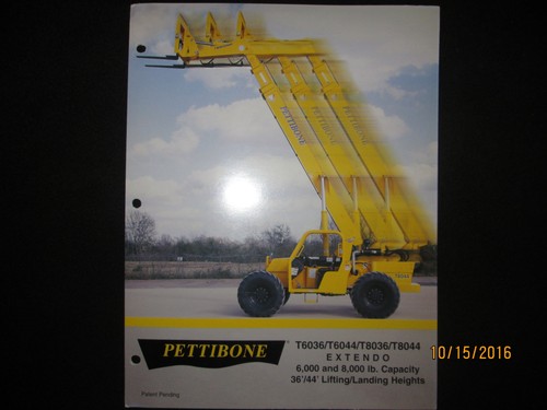 PETTIBONE EXTENDO T6036T6044T8036T8044 Fork Lift Loader Tractor ...