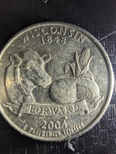 USA 2004 D High Leaf Error Wisconsin State Quarter | eBay