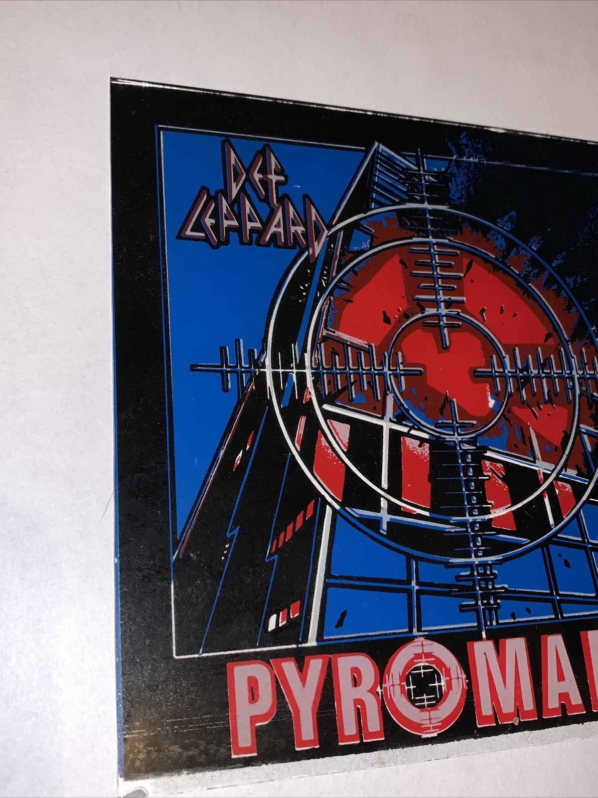 Rare 1980s DEF LEPPARD PYROMANIA Carnival Mirror. | eBay