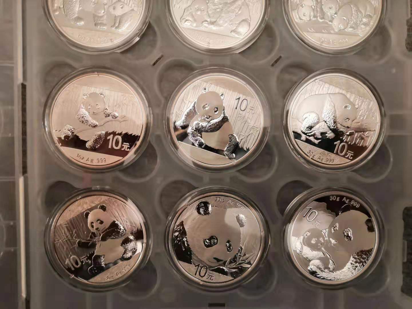 Silver Panda Set of 15 Coins Pad: Year 2005-2019 Lot 15 (15 Pieces) | eBay