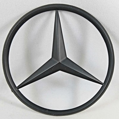 New for Mercedes Benz Matt Black Star Trunk Emblem Badge 90mm Free US ...