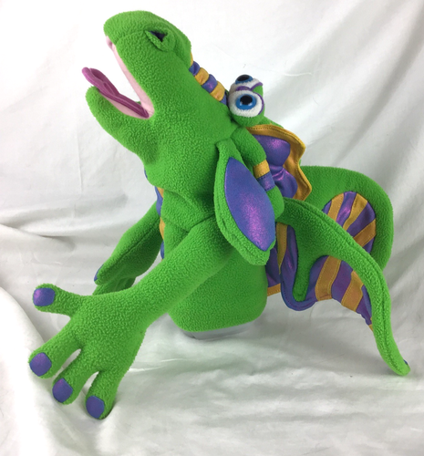 MELISSA & DOUG 12" Green Plush Stuffed Smoulder DRAGON PUPPET DT12080 ...