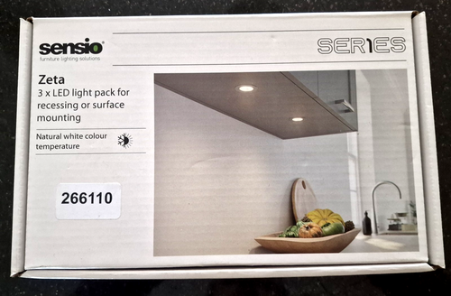 Sensio Zeta LED Surface Mount Under Kitchen Cabinet Spot Lights Kit ...