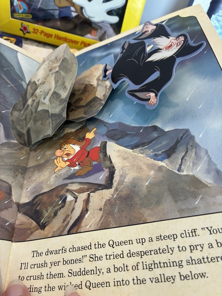 DISNEY 6 Read Along Deluxe Cassette & Pop Up Books Aladdin Beauty Snow ...