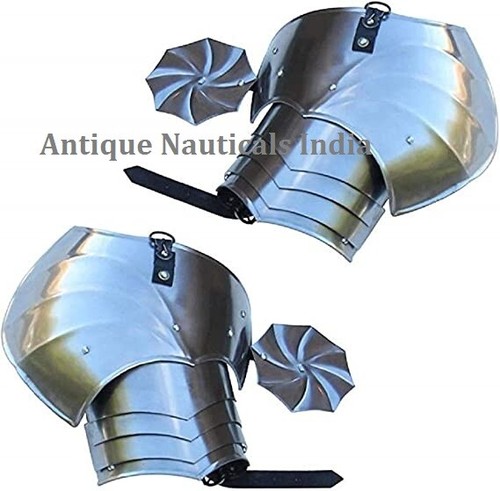 Medieval Shoulder Renaissance Pauldrons Asymmetrical with Rondell Armor ...