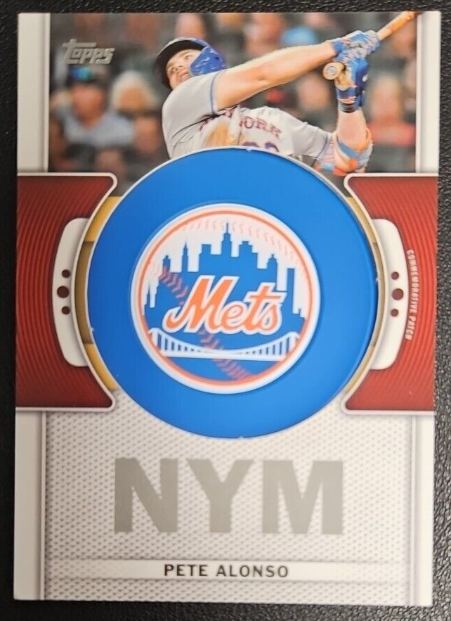 2023 Topps Series 1 Pete Alonso Commemorative Team Logo Patch Relic ...