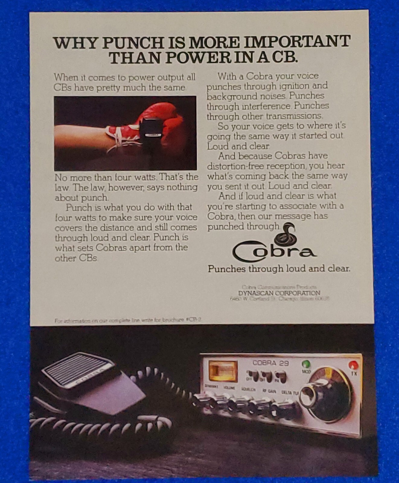 1976 COBRA CB RADIO MODEL-29 VINTAGE CITIZEN'S BAND RADIO SET ORIGINAL ...
