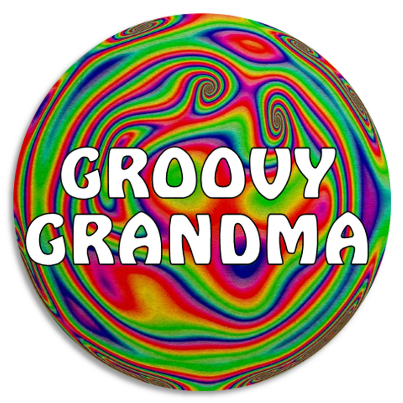 Groovy Grandma - 100 Pack Circle Stickers 3 Inch - Happy Mother's Day ...