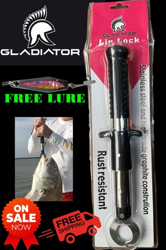 Gladiator Fishing Lip Grip Big Game Fish Lip Lock Holder Tool FREE LURE ...