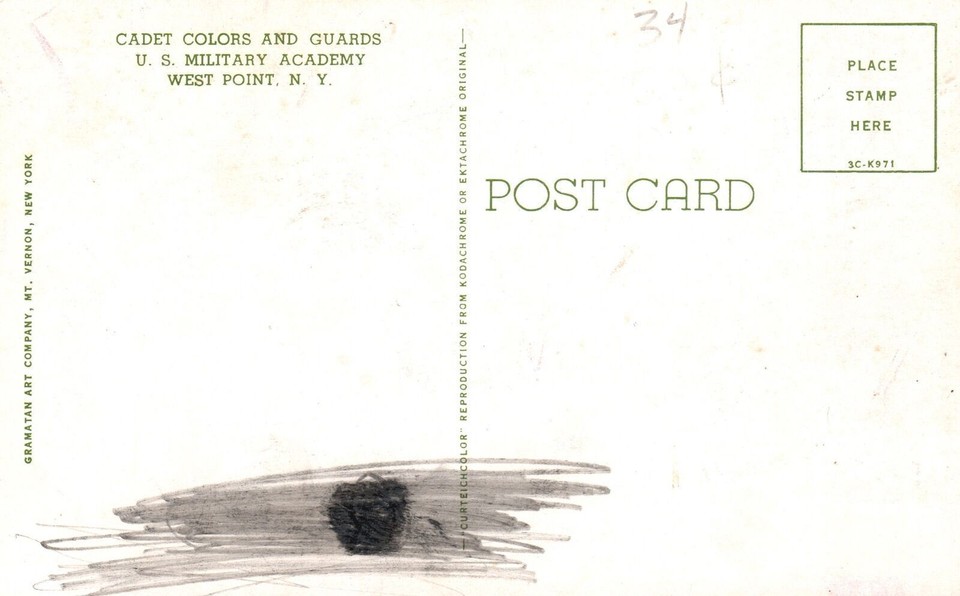 Vintage Postcard Cadet Colors & Guards U.S. Military Academy West Point ...