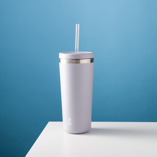 TAL Stainless Steel Ranger Tumbler with Straw 24 Oz Gray Blue for The ...