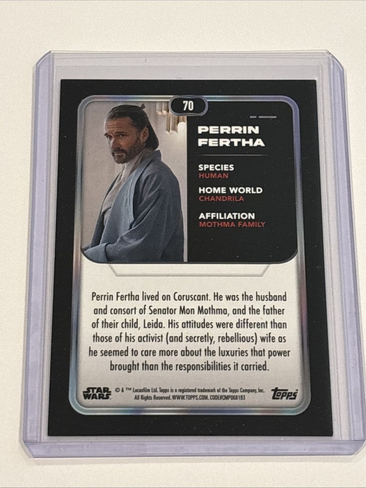 2023 Topps Star Wars Flagship Perrin Fertha GREEN Foil #d 419/499 Card ...