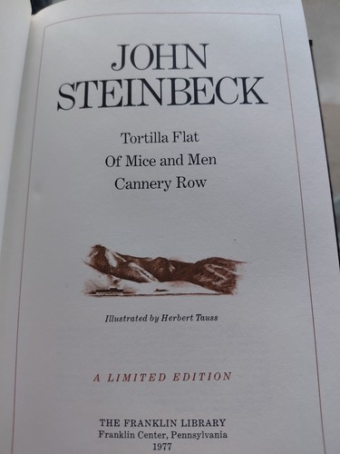 Tortilla Flat, Of Mice & Men, Cannery Row, John Steinbeck. Franklin ...