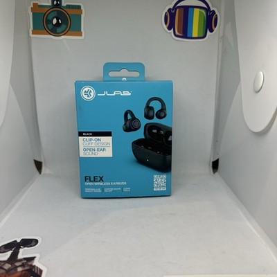 JLab Flex True Wireless Bluetooth Open-Ear Earbuds - Black Open Box | eBay