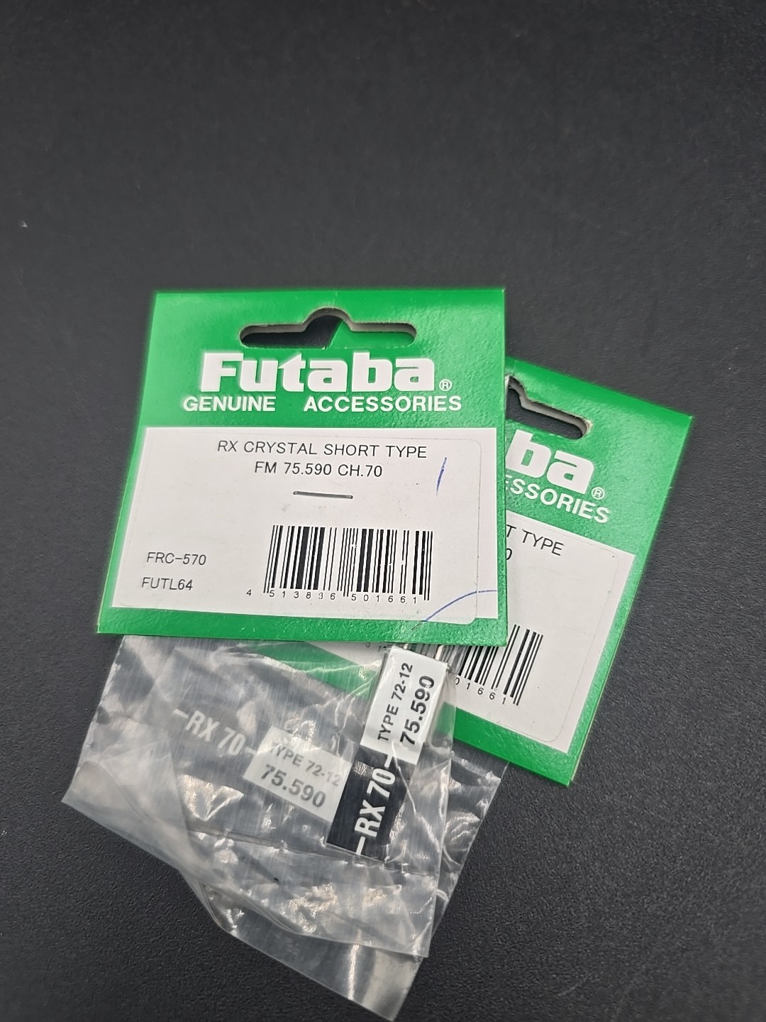 2 Futaba Receiver Crystal Channel 70 FM New Rc Transmitter Radio Plane ...