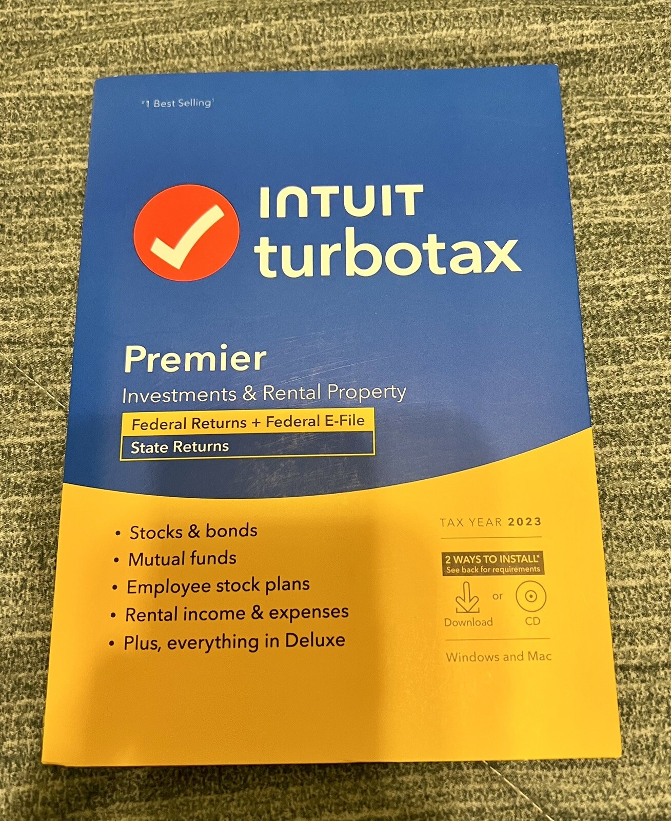 TurboTax Premier 2023 Federal + E-file + State For PC/Mac Disc Or ...