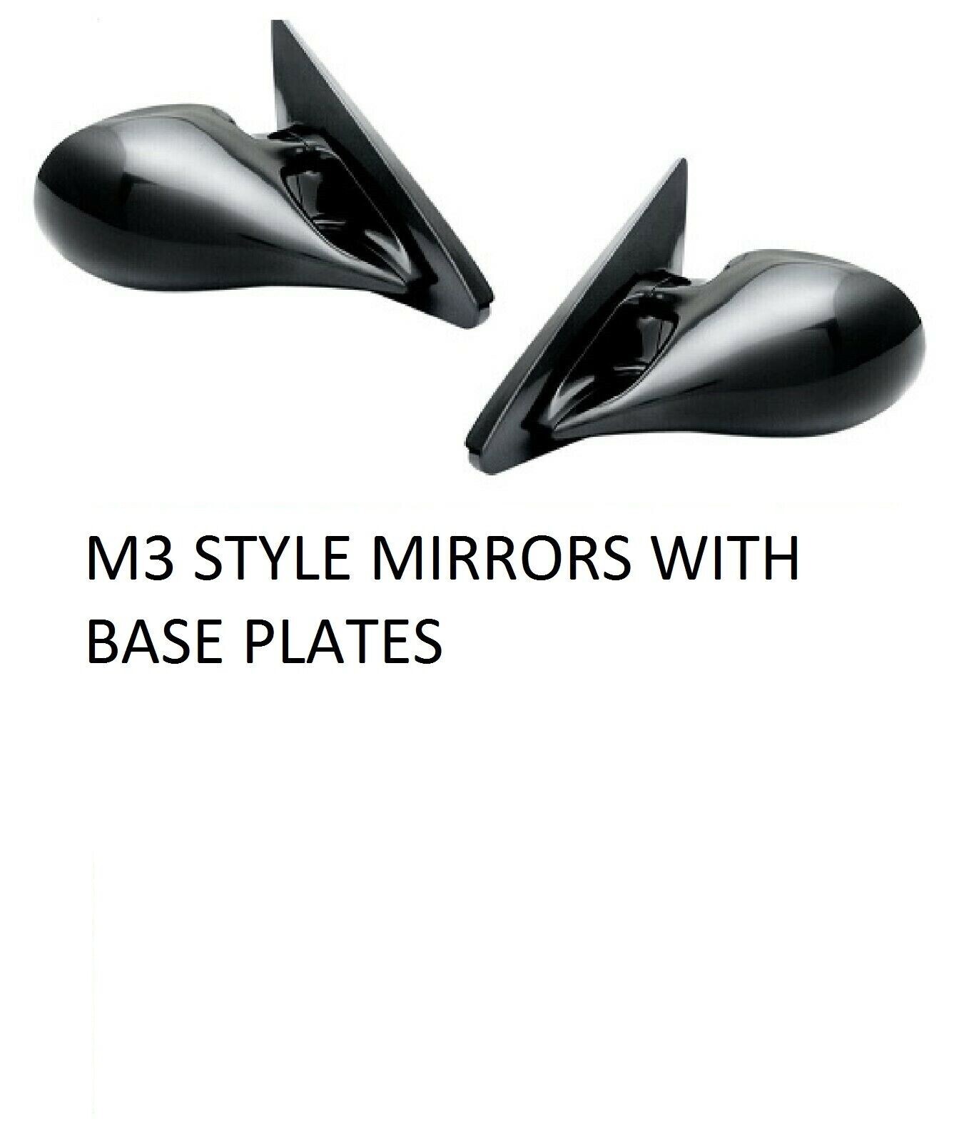 BLACK MANUAL MIRRORS FOR BMW E46 COUPE & CONVERTIBLE M3 STYLE MS | eBay