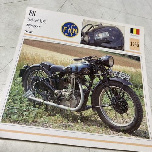 FN 500 M86 supersport 1936 carte moto collection Atlas Belgique | eBay
