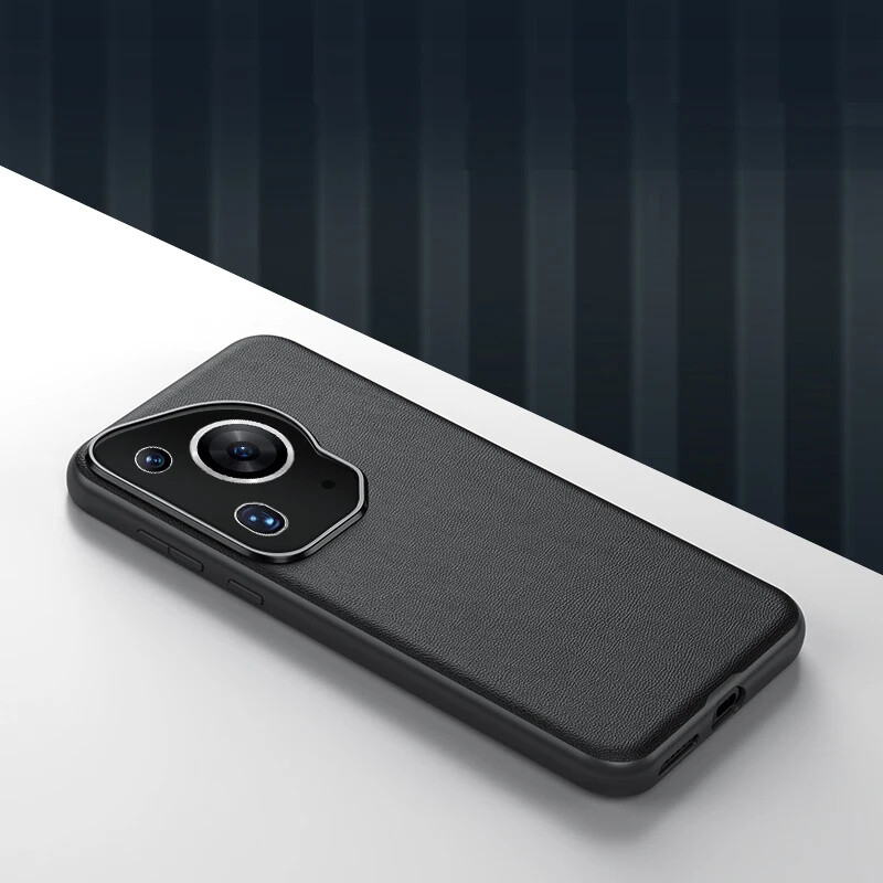 Luxury Slim Vegan PU Leather Back phone Case For Huawei Pura 70 Ultra ...