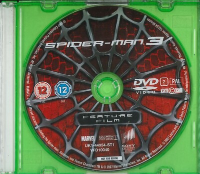 Spider-Man 3 (2007) DVD, Disc Only, Tobey Maguire, Kirsten Dunst ...