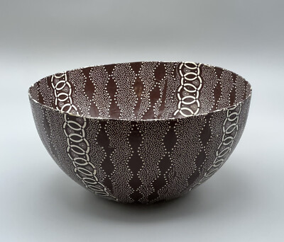 Wola Nani Embrace Paper Mache Bowl Brown South Africa Folk Art-10" | eBay