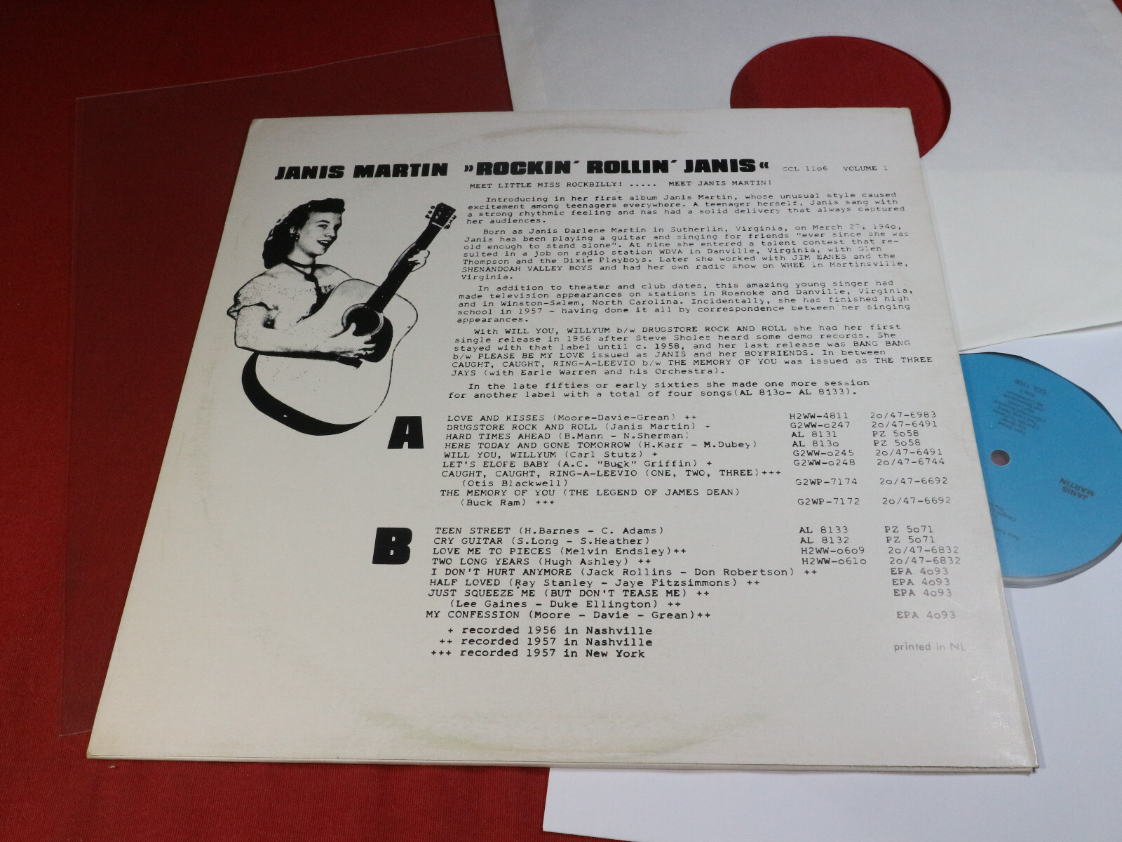 Janis Martin ROCKIN ROLLIN JANIS - LP Country Classics CCL 1106 Germany ...