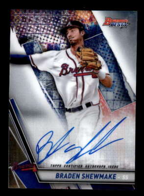 BRADEN SHEWMAKE 2019 BOWMAN'S BEST BRAVES ROOKIE ON CARD AUTOGRAPH AUTO ...