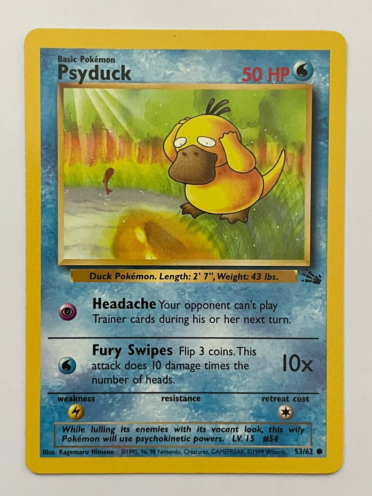 Pokémon TCG Psyduck Fossil 53 Regular 1st Edition Common LP | eBay