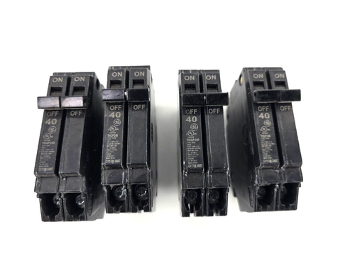 4pcs Used GE THQP240 2 Pole 40 Amp Snap In 120/240V Breaker Type THQP ...