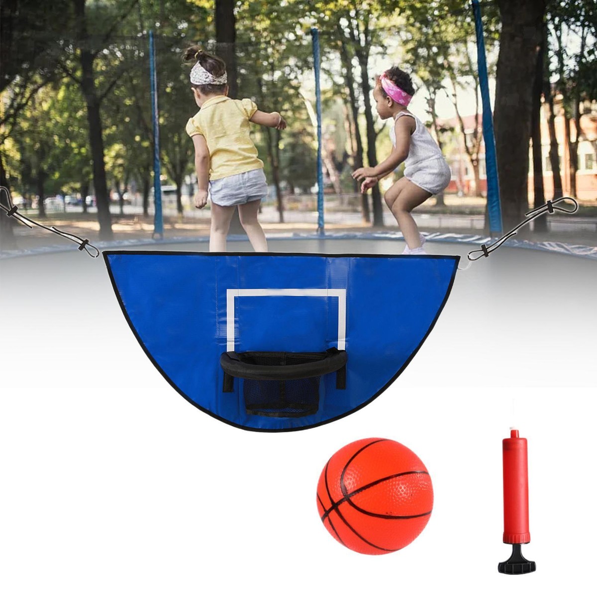 Trampoline Basketball Hoop Attachment 14FT Trampoline Basketball