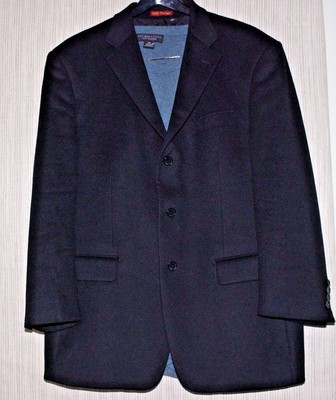 MANTONI MILAN ITALY BLACK WOOL CASHMERE VENTS MENS JACKET SPORT COAT ...