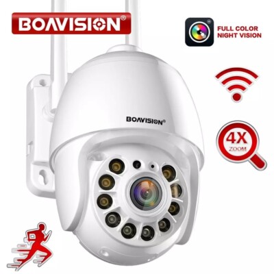 Boavision - 1080P WIFI Mini Auto Tracking PTZ Dome Security Camera ...