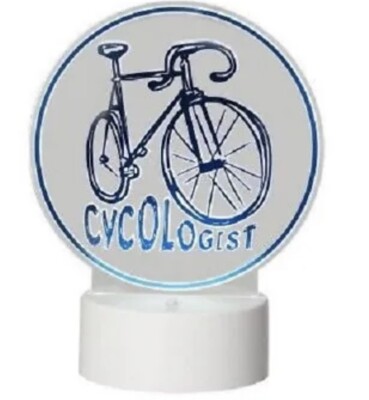 New LED Lit Acrylic Sign Cycologist Bicycle Novelty Sculpture Lights ...