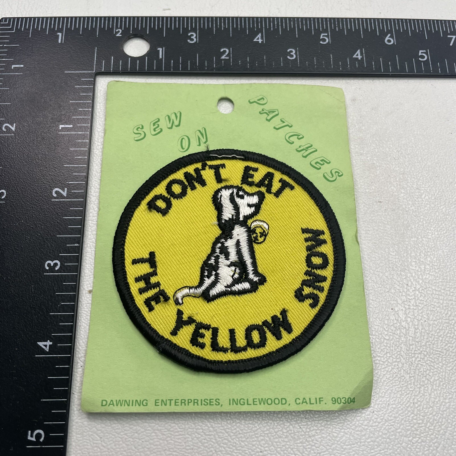 Vintage Potty Pee Bathroom Humor DON’T EAT YELLOW SNOW Dog Patch P018 ...