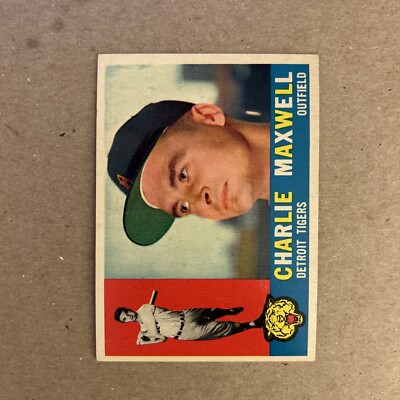 1960 Topps Baseball Charlie Maxwell Detroit Tigers Card #443 | eBay