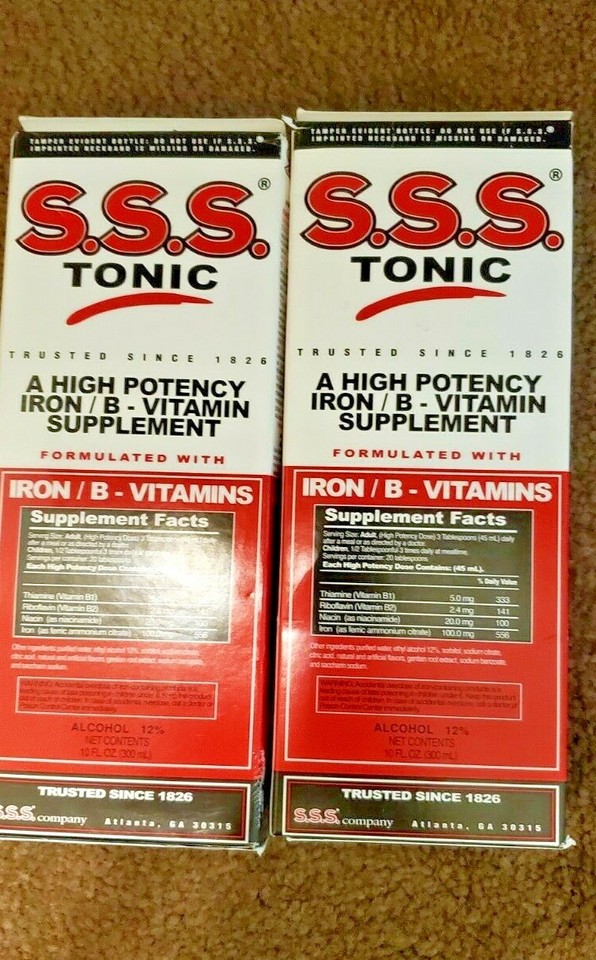 2 PACK S.S.S.TONIC IRON WITH VITAMIN B SUPPLEMENT 100 MG/20 MG STRENGTH ...