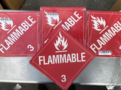 FLAMMABLE LIQUID PLACARD 1 TAGBOARD, PACK OF 75 Labelmaster New | eBay