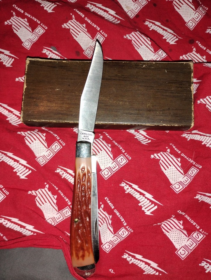 Collectible Camillus 844 U.S.A SWORD BRAND Trapper Pocket Knife NOS | eBay