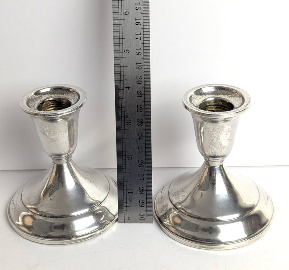 Sterling Silver Towle #512 Estate Vintage Weighted Candlestick Holders ...