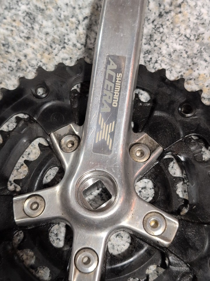 Vintage Japan Made Shimano Acera X 175mm Mountain Bike Triple Crankset ...
