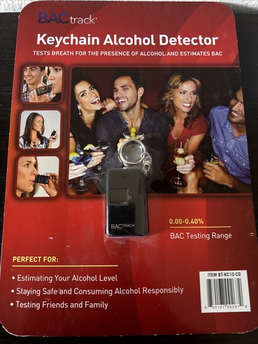 BACtrack Keychain Alcohol Detector Breathalyzer. 0.00-0.40%. NEW SEALED ...
