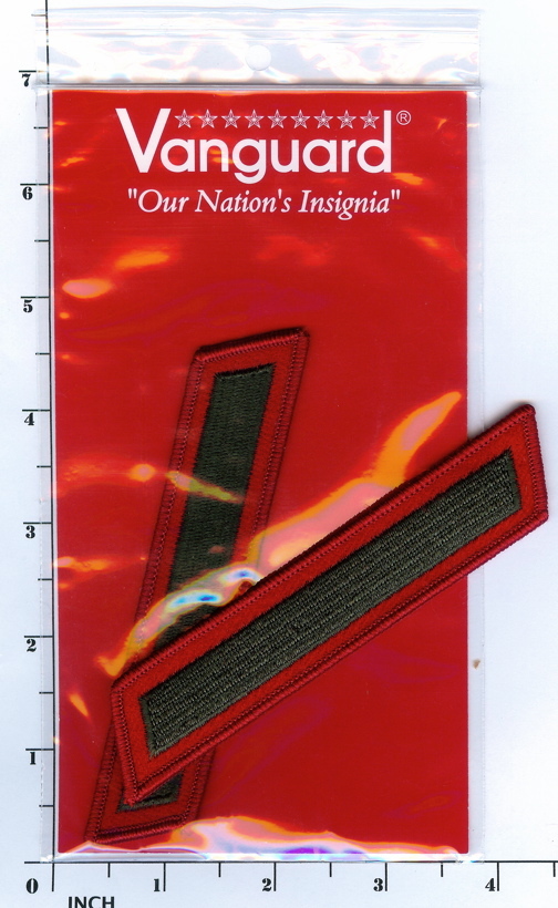 USMC 1 Bar grn/red HASH MARKS Service Stripes PATCH pair Marines ...