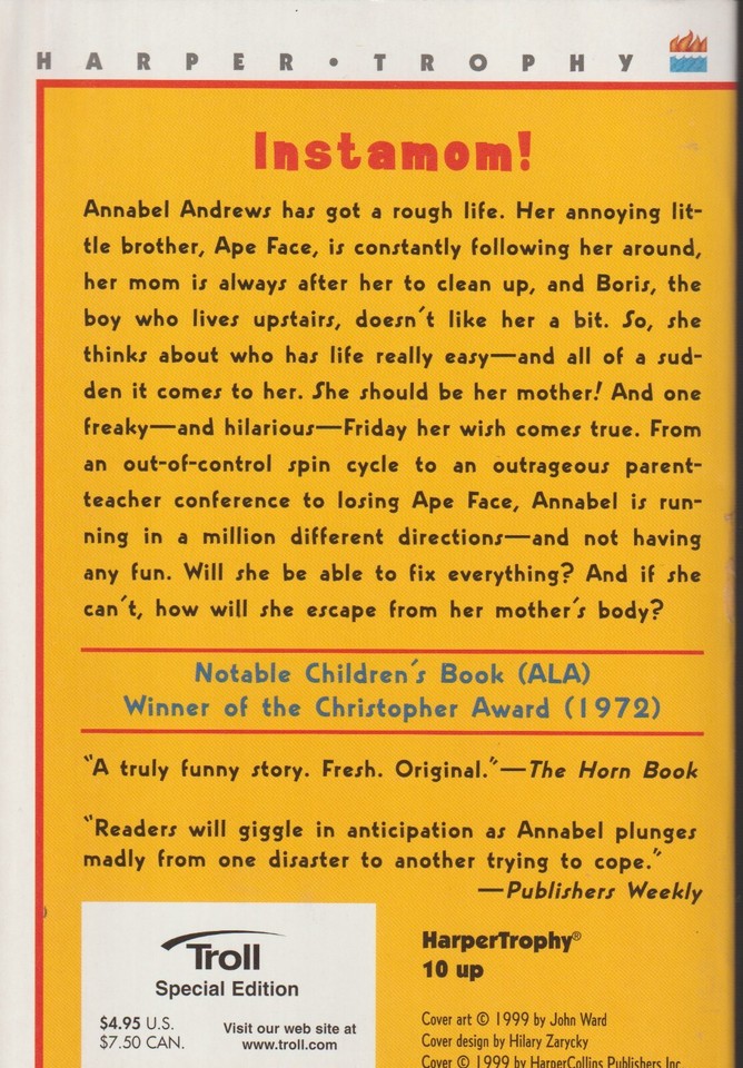 A Trophy Bk.: Freaky Friday by Mary Rodgers (1973, Paperback, SDA ...